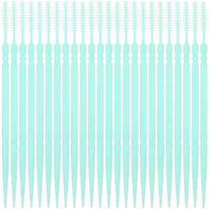200pcs Double-Head Toothpicks Soft Plastic Oral Care Interdental Floss Cleaners Floss Picks,Braces flossers,Floss for Braces,Floss Sticks for Adults(Sky-Blue)