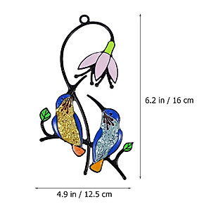BESTOYARD Metal Wind Chimes Blue Hummingbird Pendant Metal Sun Visor Bird Series Bird Series Sculpture Pendant