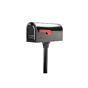 Architectural Mailboxes 7680B-10 MB1 Mount Mailbox and In-Ground Post Kit, Medium, Bl