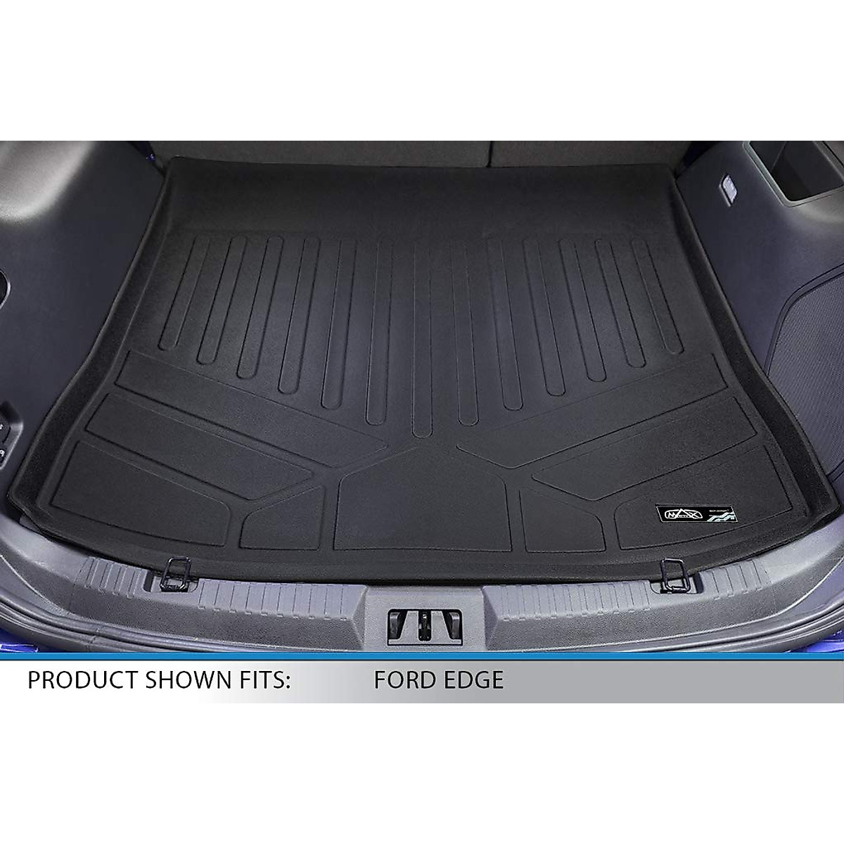 MAXLINER Custom Fit 2 Row Floor Mats and Cargo Liner Set Black for 2015-2021 Ford Edge