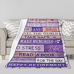 Retirement Gifts for Women Men Throw Blanket, Happy Retirement Gifts for Women, Retired Gifts for Men Women, Farewell Gifts for Coworker Boss - The Retired Teacher Coworker Fleece Blanket 60"x50"