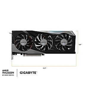 GIGABYTE Radeon RX 6700 XT Gaming OC 12G Graphics Card, WINDFORCE 3X Cooling System, 12GB 192-bit GDDR6, GV-R67XTGAMING OC-12GD Video Card