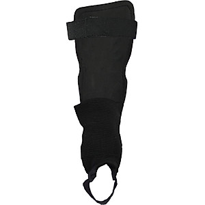 Kids Soccer Shin Guards with Foam Backing & Adjustable Straps. Fits Ages 8-13. Black
