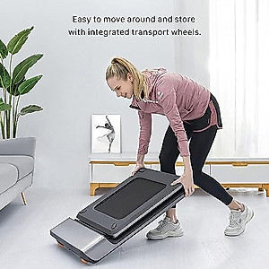 WalkingPad Folding Treadmill, Ultra Slim Foldable Treadmill Smart Fold Walking Pad Portable Safety Non Holder Gym and Running Device P1 Grey 0.5-3.72MPH
