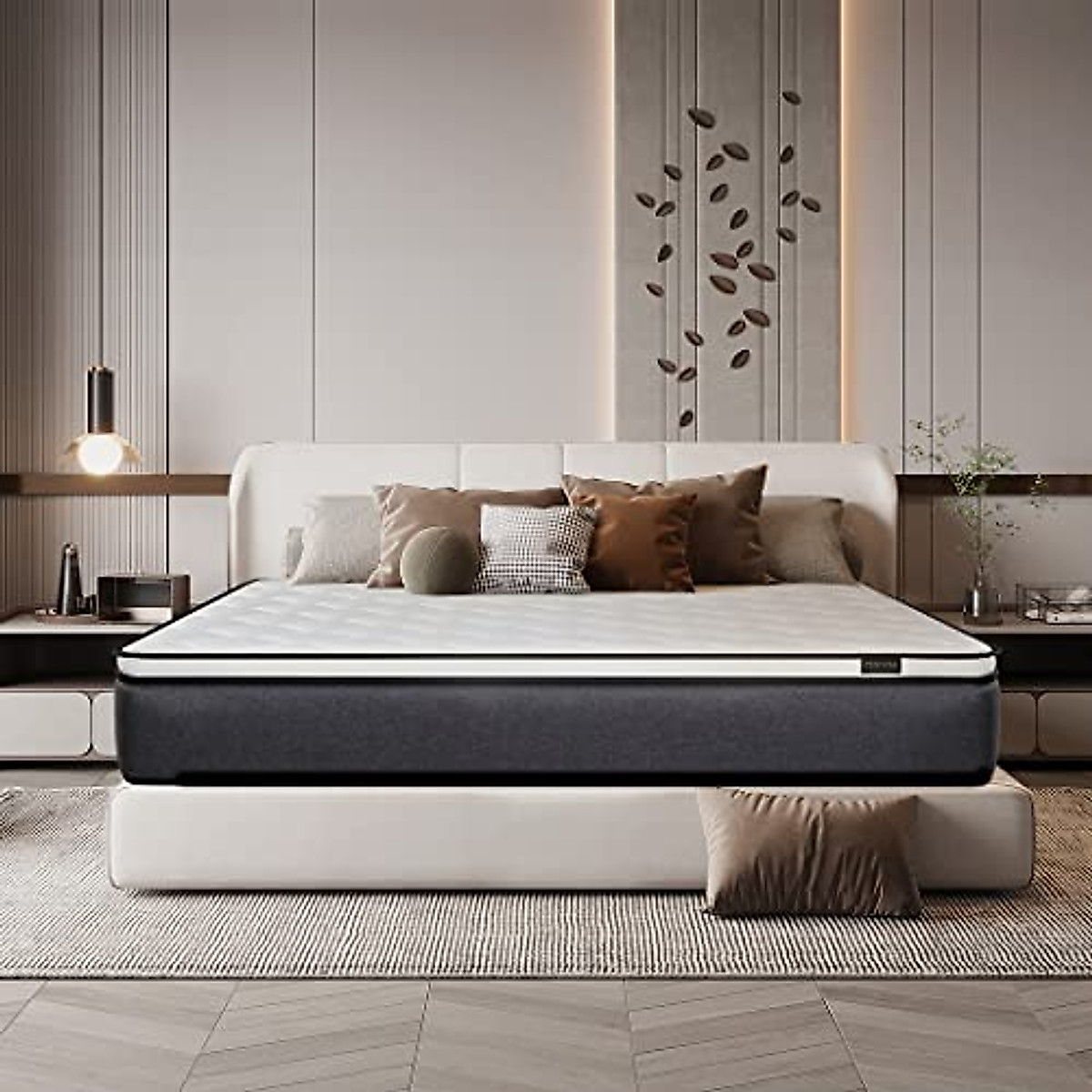 CHEVNI Queen Mattress, 10 inch Hybrid Innersprings Gel Memory Foam Mattress,Medium Firm Mattress in a Box, Euro Top Design Queen Size Mattresses