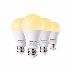 DEWENWILS 4-Pack Dimmable LED A19 Light Bulb, 800 Super Bright, 2700K Soft Warm Light Bulb, 10W (60 Watt Equivalent) LED Bulb, E26 Medium Screw Base, UL Listed