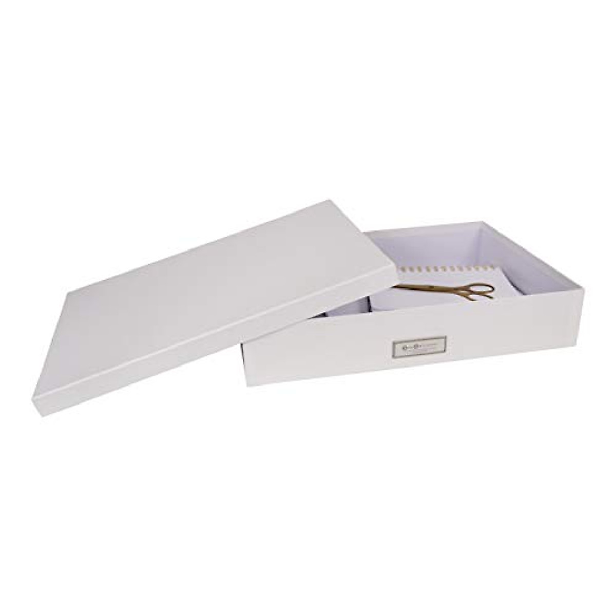 Bigso Box of Sweden 934145541 A3 Storage Box, Fibreboard, White, 31 x 43.5 x 8.5 cm