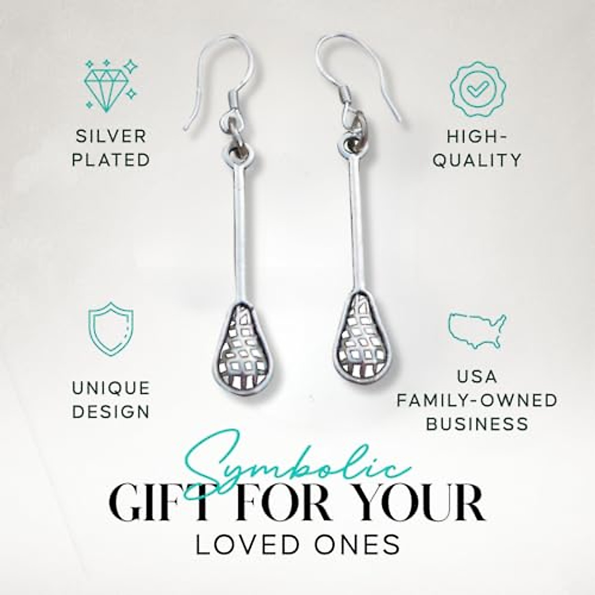 Lacrosse Stick Earrings - Lacrosse Jewelry - Gift For Lacrosse Players, Moms and Coaches