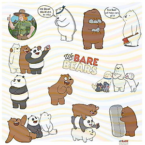 Careflection We Bare Bears Stickers Perfect for Laptop Computer Bottle Travel Mobile Guitar Pack of 25