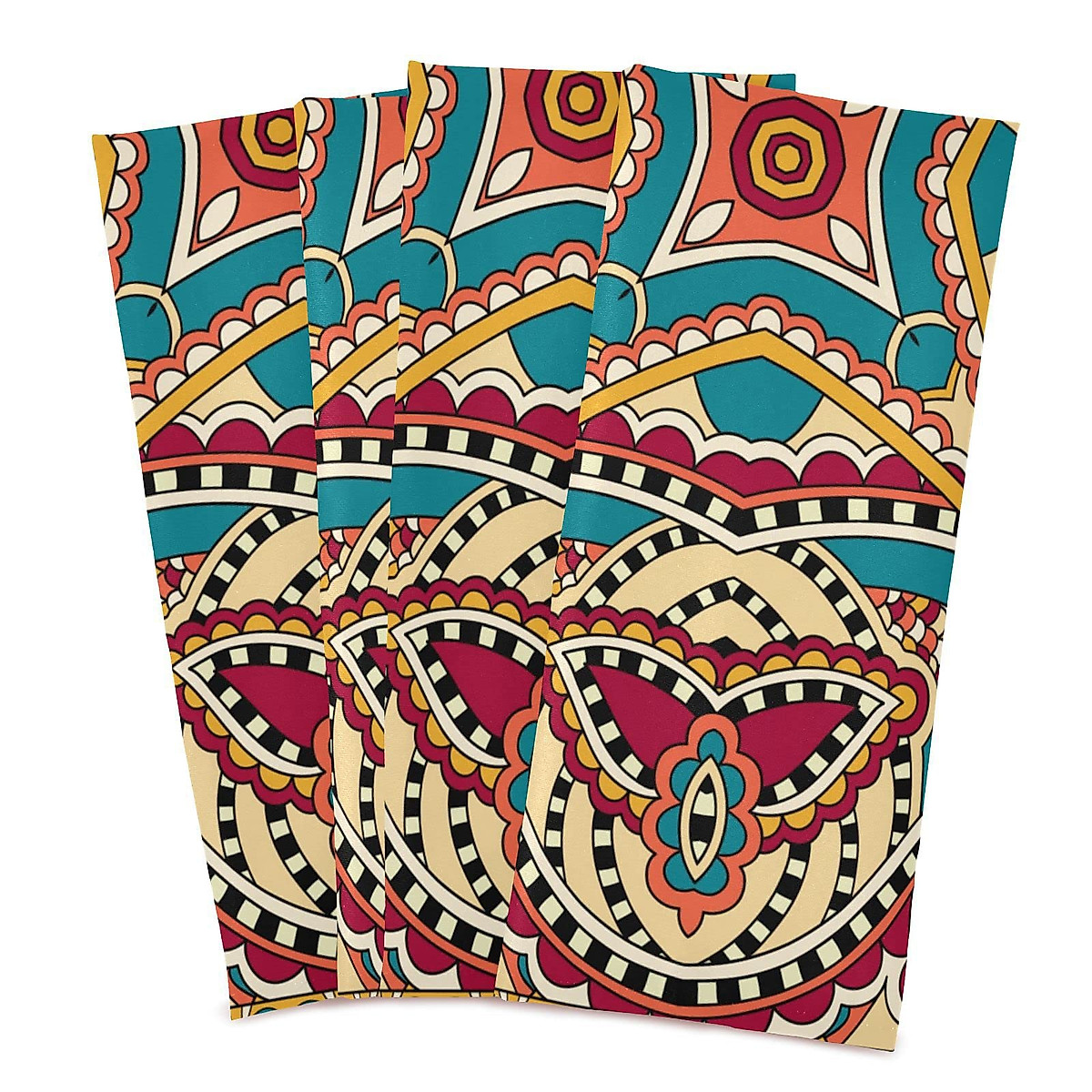 Floral Paisley Dish Towels for Kitchen Soft Tea Towel Set of 4 Absorbent Dishcloths Hand Towels for Drying Dish Cloths 28" x 18"