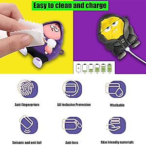 Rvesce [2Pack] Cute Airpod Case for Airpod 2/1,Funny Fun Kawaii Fashion Cartoon 3D Case for AirPods 1&2nd with Cleaner kit&Keychain and Lanyard for Kids Women Men