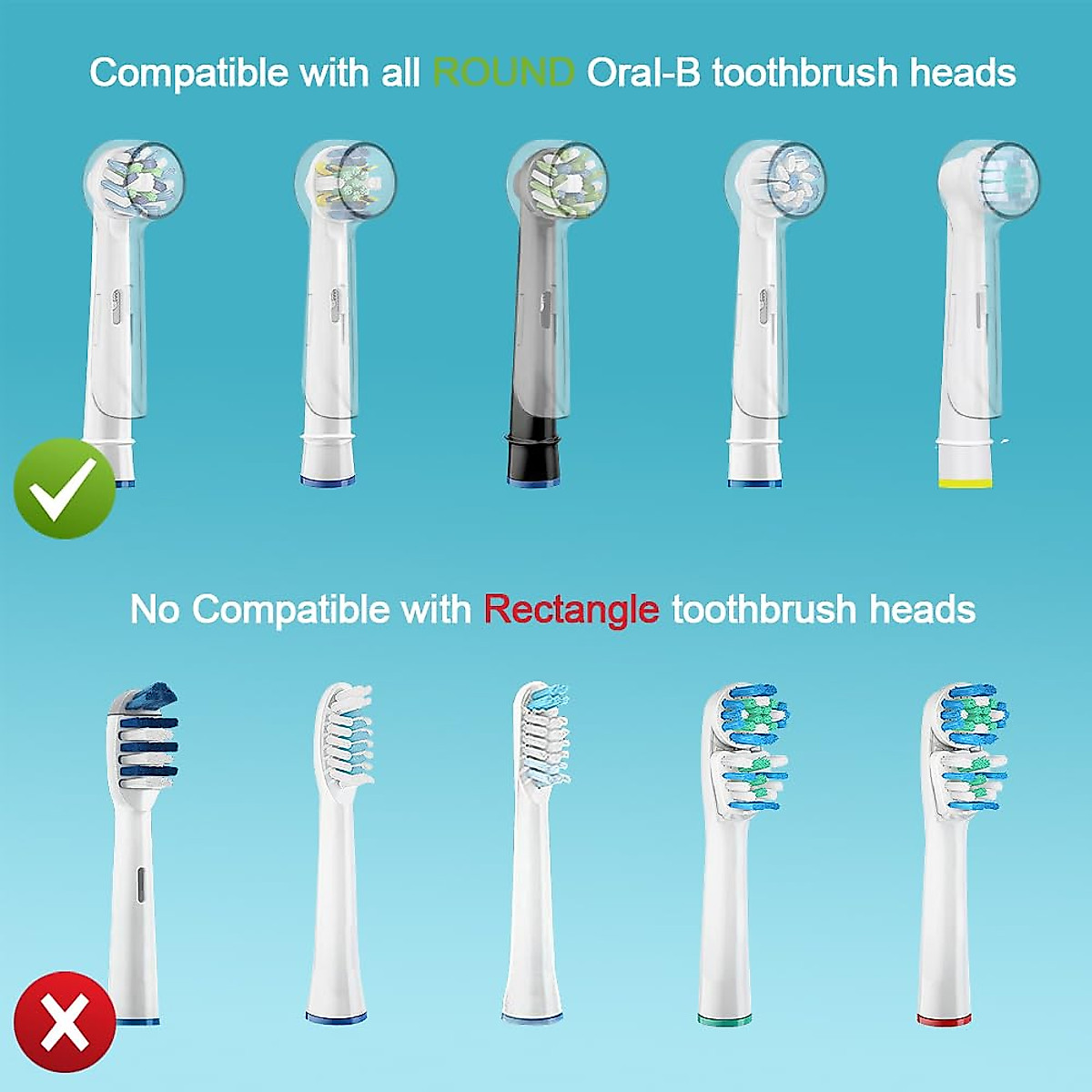 HSYTEK 6 Pack Toothbrush Cover Caps Compatible with Oral B Braun Replacement Heads, Fits for Cross Action Brush Heads and Pro 1000 Electric Toothbrushes, Convenient for Travel and More Sanitary