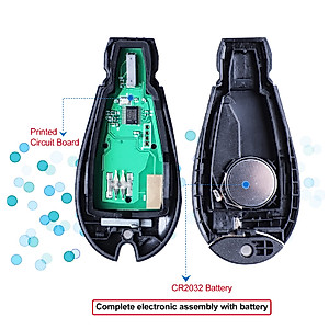 Keyless Entry Replacement Compatible for Chrysler Town and Country Dodge Grand Caravan 2008 2009 2010 2011 2012 2013 2014 2015 2016 2017 2018 Car Remote Control P/N: M3N5WY783X IYZ-C01C