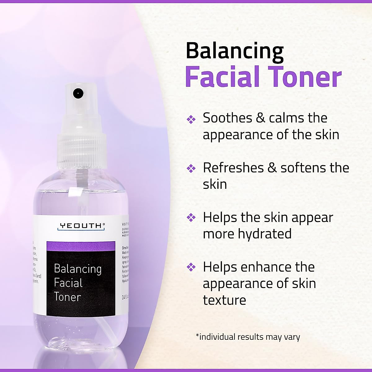 YEOUTH Hydrating Toner for Face Spray with Chamomile and Allantoin, Alcohol Free Refreshing Face Toner for Women and Men 3.4 Oz