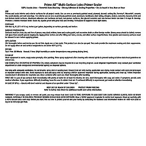 INSL-X AP100009A-04 Prime All Multi-Surface Acrylic Primer, White 32 Fl Oz (Pack of 1)