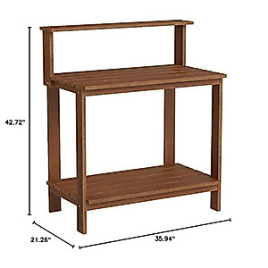 Furinno FG17478 Tioman Outdoor Patio Furniture Hardwood Potting Bench, Natural
