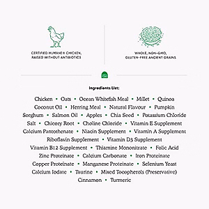 Open Farm Ancient Grains Dry Dog Food, Humanely Raised Meat Recipe with Wholesome Grains and No Artificial Flavors or Preservatives (Harvest Chicken Ancient Grain, 4 Pound (Pack of 1))