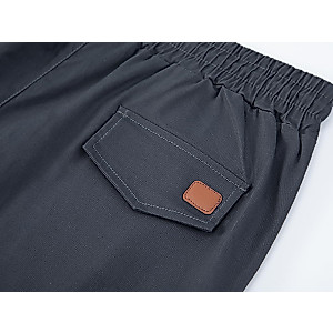 GM MGBOYGYM Mens Fashion Joggers Sports Pants - Cotton Cargo Pants Sweatpants Trousers Mens Long Pants Dark Grey-S