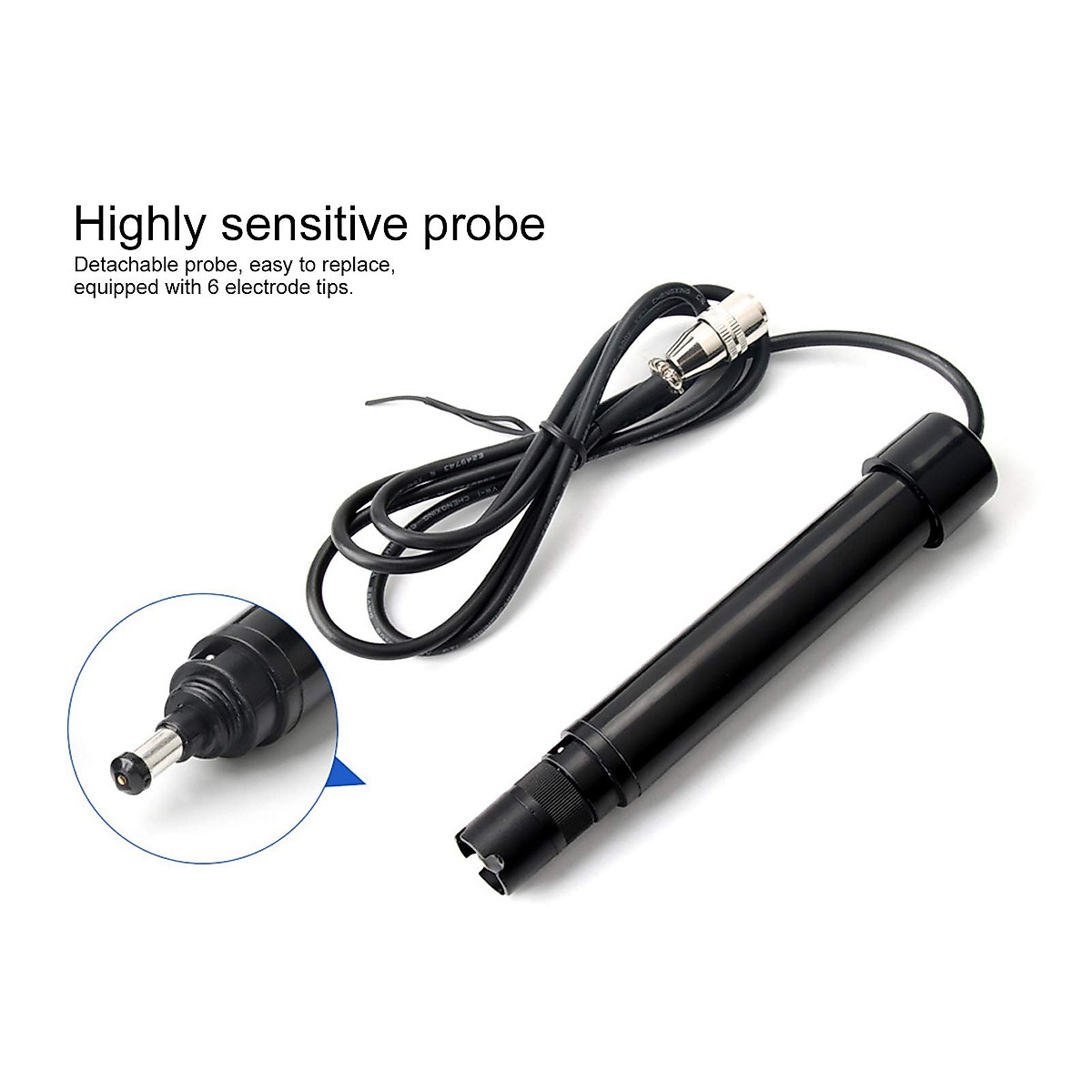 Hyuduo Digital Dissolved Oxygen Meter PH Water Quality Temperature and Humidity Meter Analyzer for 0.0‑40.0mg L Oxygen Concentration Portable DO Pen