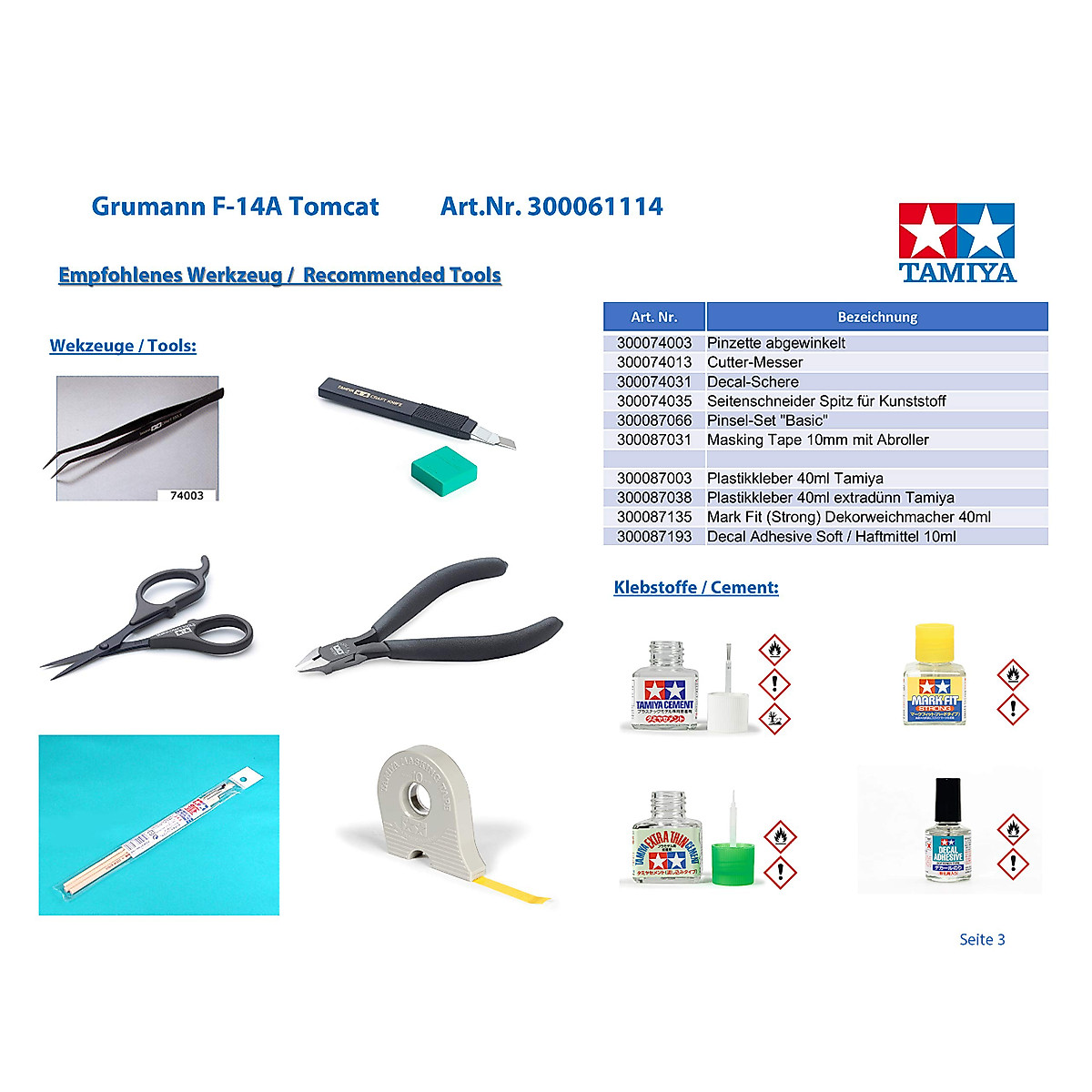 1:48 Tamiya Grumman F-14A Tomcat Model Kit