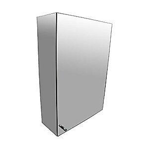 Renovators Supply Manufacturing Medicine Cabinets 19 3/4 in. x 13 1/8 in. Stainless Steel Rectangular Bathroom Wall Medicine Cabinet with Mirror and Mounting Hardware Opens Left to Right 
