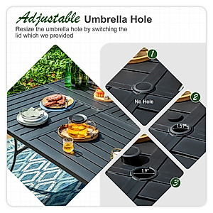 Sophia & William Patio Dining Set 9 Pieces, 8 Quick Dry Textilene Chairs and 1 Large Square Outdoor Dining Table, Durable All-Weather Patio Furniture for Lawn, Park, and Courtyard Support 350lbs