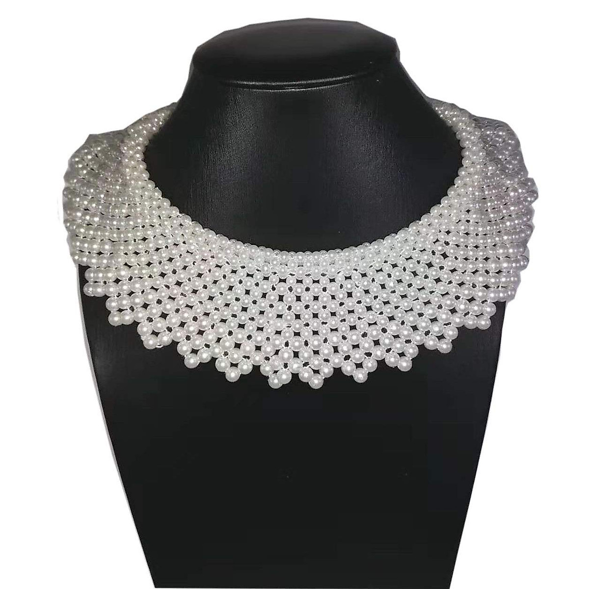 Faux Pearl Fals Collar Bib Collar Necklace Chocker Statement Collar Necklace Pearl White/Ivory