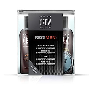 American Crew Gift Set, Travel Kit includes Hair Forming Cream, Men's Shampoo, Body Wash and Precision Shave Gel
