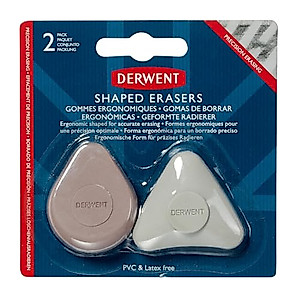 Derwent Shaped Erasers, Pack, 2 Count (2301964)