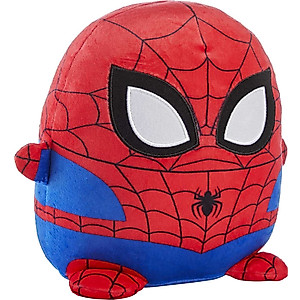 Marvel Cuutopia 10-inch Spider-Man Plush Character, Super Hero Soft Rounded Pillow Doll, Collectible Gift for Kids & Fans Ages 3 Years Old & Up