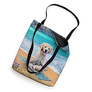 Golden Retriever Dog Dogs, Yoga Beach, Funny Cute Tote Bag