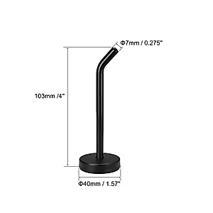 uxcell 1Pcs Wall Mounted Hook Robe Hooks Single Towel Hanger with Screws, Stainless Steel, 3.66Inch, Black