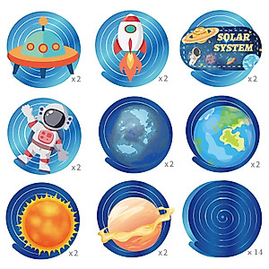 Kristin Paradise 30Ct Space Hanging Swirl Decorations, Galaxy Party Supplies, Outer Space Birthday Theme Decor for Boy Girl Baby Shower, Astronaut 1st Bday Favors Idea