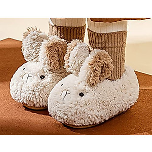 Caistre Toddler Slippers Girl Kids Bunny Cute House Slipper Fuzzy Slippers Winter Slipper Warm Slippers Soft Plush Boy Indoor Slipper