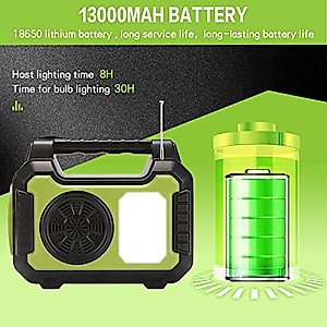 Solar Generators for Home Use,Portable Power Station with Solar Panel for Emergency Power Supply,Solar Powered Generator for camping,4 Sets LED Light (Green&Black)