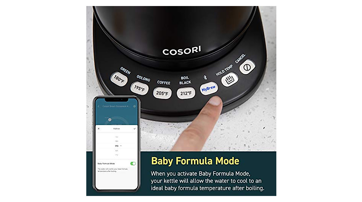 COSORI Smart Electric Gooseneck Kettle with Bluetooth Control