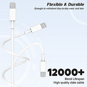 iPhone Fast Charger【Apple MFi Certified】, 20W USB C Wall Charger Block/27W Car Charger Adapter with 2-Pack 3FT Type C to Lightning Cable, Fast Charging Kit for iPhone 14/13/12/11Pro Max/XR/iPad