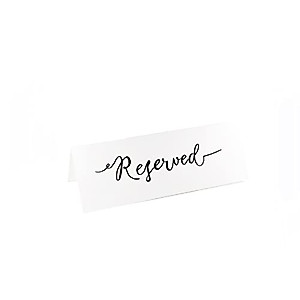Dry Erase Name Tent Table Cards 8.5" x 3" (30 Pack) Reusable Name Cards, Classroom Name Tags, Wedding Guest Name Tents