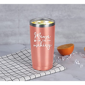 Cosictic Mama In The Making New Mom Travel Tumbler, Funny Pregnant Mom Baby Shower Gifts, Funny Mother's Day Gifts For Pregnant Mom Mom To Be Her, Insulated Stainless Steel Travel Tumbler