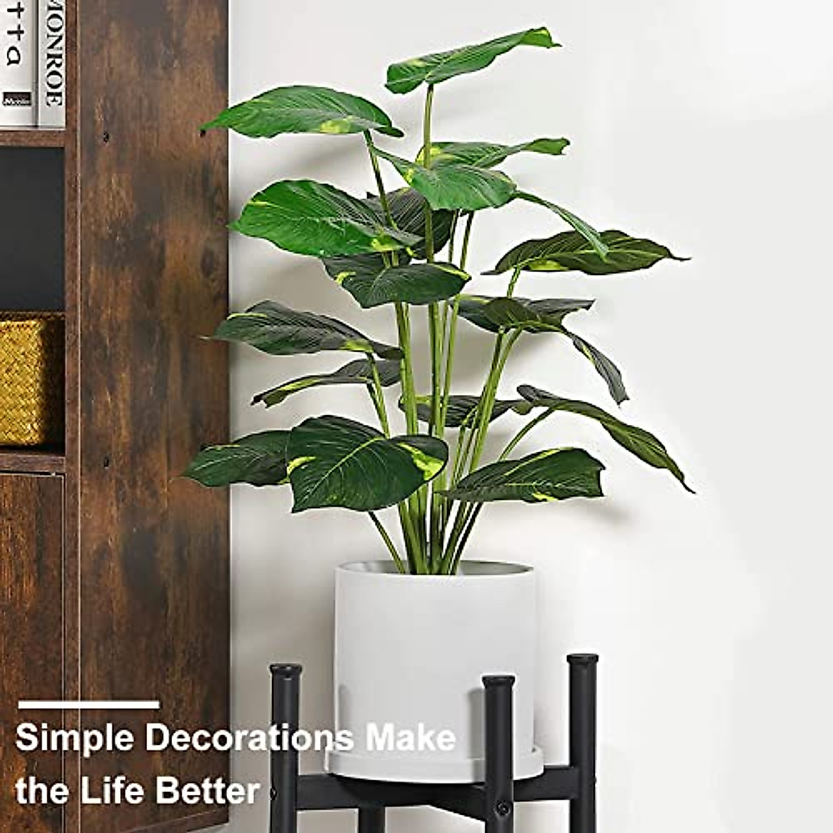 Artificial Trees for Outdoors, 30'' Artificial Green Plants Fake Tree UV Resistant Faux Plants for Indoor Outdoor Home Office Garden Decor（No Vase