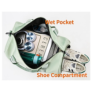 Gym Bag for Women Sports Tote Travel Bags Carry On with Shoe Compartment for Weekender Tennis Baseball Yoga School