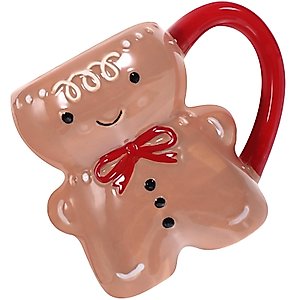 Amosfun Gingerbread , Ceramic Christmas Coffee Cup Christmas Character Mugs Xmas Party Tea Cup Novelty Drinking Cup for Hot Chocolate Cocoa Mugs