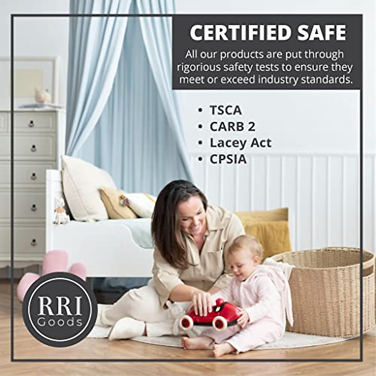 RRI Goods 100% Birch Plywood Wall Mount Baby Diaper Caddy Organizer with Storage Unit, Suitable for Storing Kids Diapers,Toys, Wipes in Nursery, Daycare, Kids Playroom