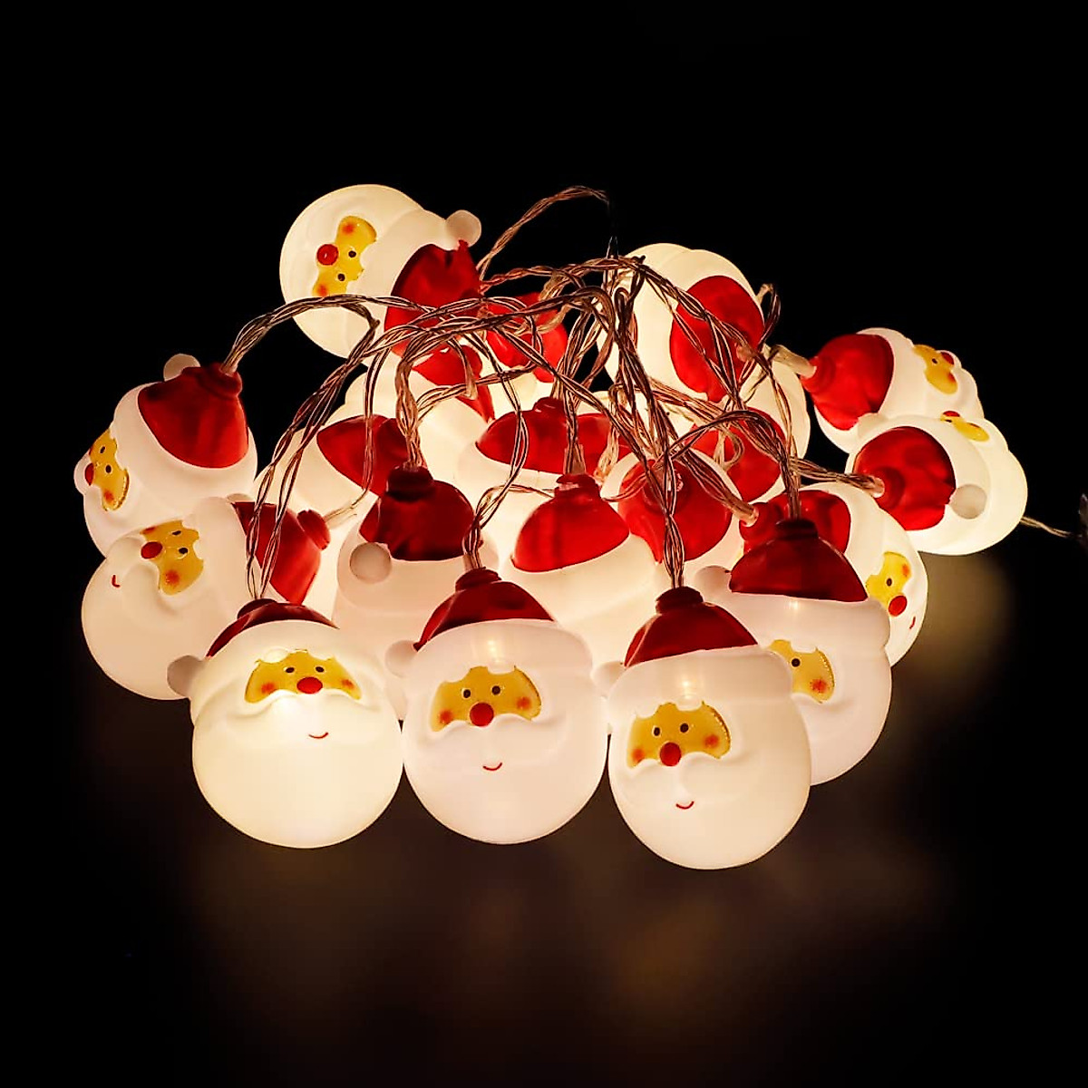 Apeso Christmas Lights, Snowman String Lights 10 ft 20 LED Battery Operated Fairy Lights, DIY Lights Decorations for Home, Garden, Patio Festival Party, Indoor and Outdoor Use (Santa Claus)