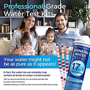 21 in 1 Drinking Water Testing Kit, 145 Test Strips - Mighty Care Home Tap and Well Water Test Kit for Hardness, Lead, Iron, Copper, Chlorine, Fluoride