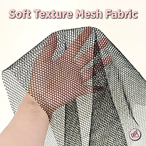 Donna Deluxe Weaving Net 17.5" X 26" Black Weaving Net for Crochet Hairstyles Womens Crochet Cap Womens Weaving Net for Hair Black Wig Cap for Hair