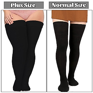 Neoviancia Plus Size Thigh High Socks for Thick Thighs Women- Widened Extra Long Thick Knit Over the Knee Stockings- Boot Socks Leg Warmers
