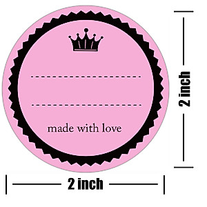 YOUOK 2 Inch Round Canning Jar Stickers, Self Adhesive Canning Supplies Stickers Labels, Homemade Food Storage Jam Labels for Mason Jar/Canning Lids (500 Pcs Per Roll)