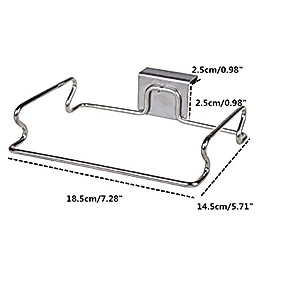 Preamer Stainless Steel Garbage Bag Holder Frame for Cabinet Door Kitchen Rack Towel Storage Hanging Holder