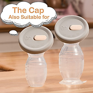 haakaa Gen.3 Manual Breast Pump 8oz/250ml (Grey) with Lid - Silicone Breast Pump for Breastfeeding Mom Collector Liquid Gold, 3rd Generation haakaa Pump with Large Capacity & Strong Suction